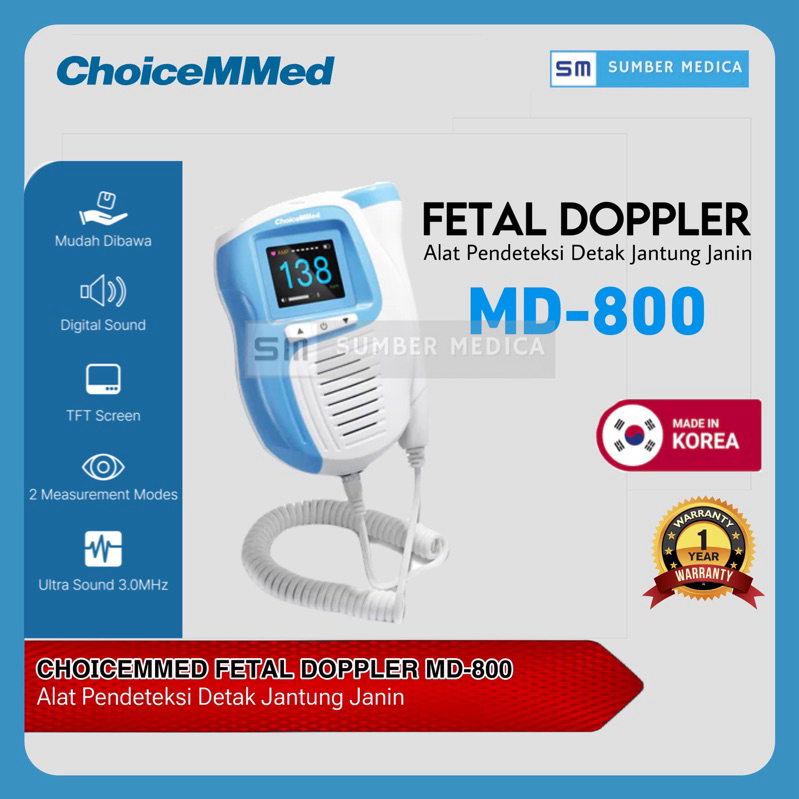 Jual ChoiceMMed FETAL DOPPLER MD-800/Alat Pendeteksi Detak Jantung ...