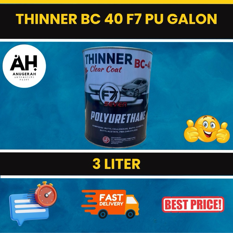 Jual Thinner BC 40 F7 PU Galon (3 Liter) | Shopee Indonesia