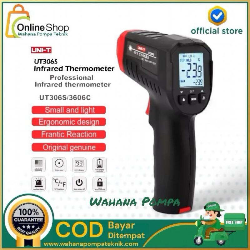Jual Infrared Thermometer UNI-T UT306S Gun Termometer UNIT UT-306S Termogun | Shopee Indonesia