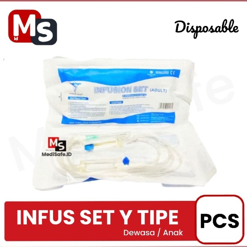 Jual Hexacare Infuset Y Tipe With Air Vent Selang Infusion Set Medis ...