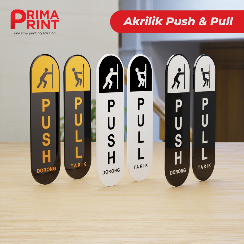 Jual Signage Push & Pull 1 SET Papan Tanda Tarik Dorong Akrilik ...