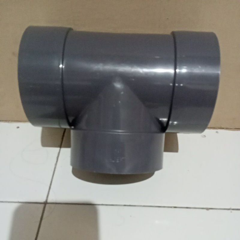 Jual Tee 3 inchi (type A2) standart PVC sambungan pipa fitting pipa paralon pipe connector ...