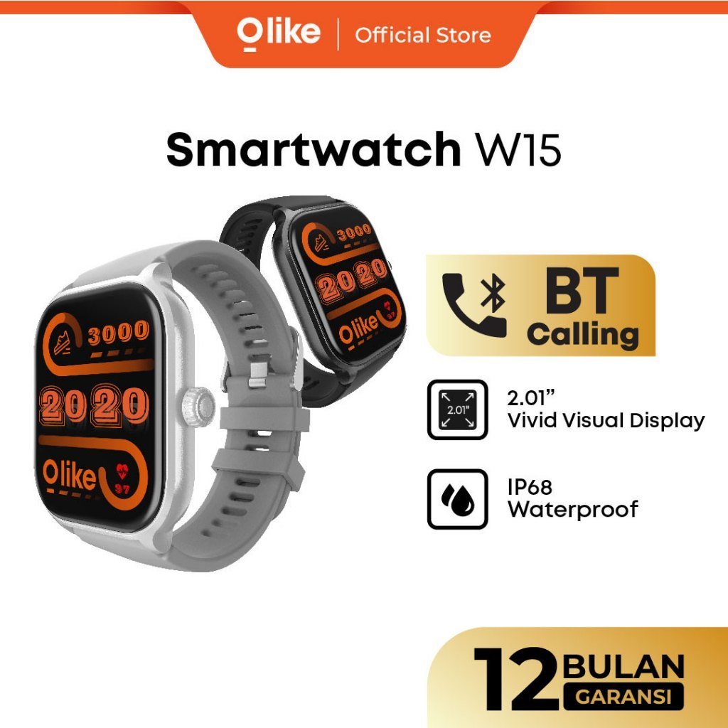 Jual OLIKE Zenith Smartwatch W15 2.01 Inch HD Screen Custom Face Water ...