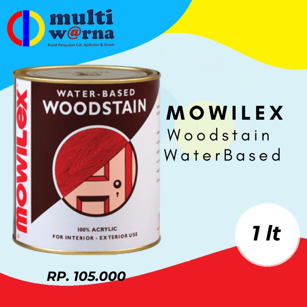 Jual Mowilex Woodstain Water-Based Finish for Wood - 1 Liter | Shopee Indonesia
