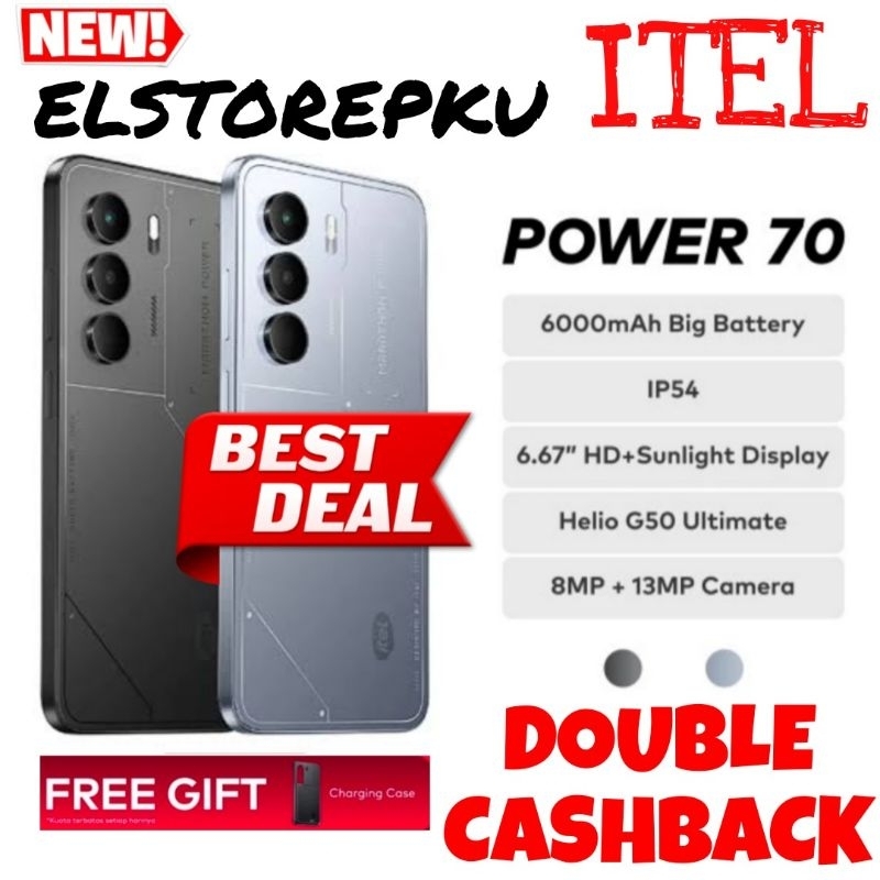 Jual iTel P70 RAM 8+8/128GB - Big Battery 6000mAh - 6.67"HD + Sunlight Display 90hz - Helio G50 ...