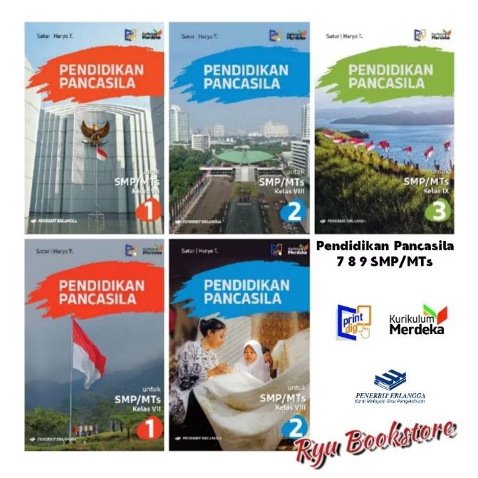 Jual Buku Pendidikan Pancasila SMP/MTs 7 | 8 | 9 Kur.Merdeka - Erlangga | Shopee Indonesia