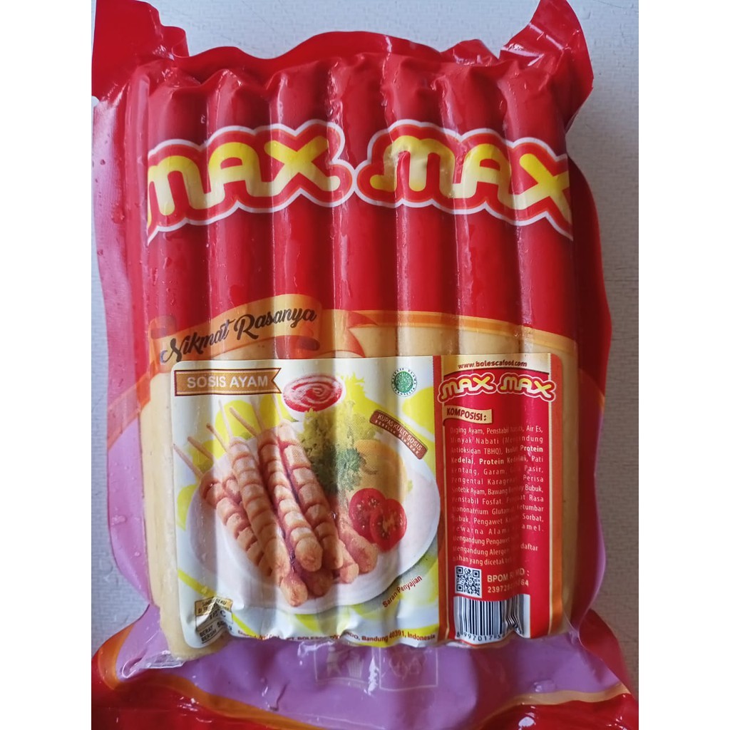 Jual SOSIS MAX MAX SOSIS AYAM 500GR | Shopee Indonesia