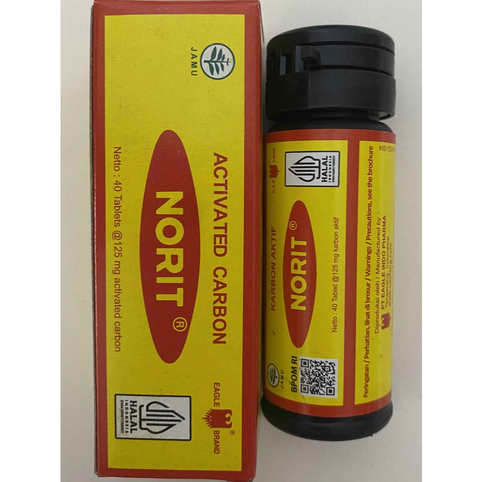 Jual Norit Pcs 40 tablet karbon aktif menyerap racun / mengurangi ...