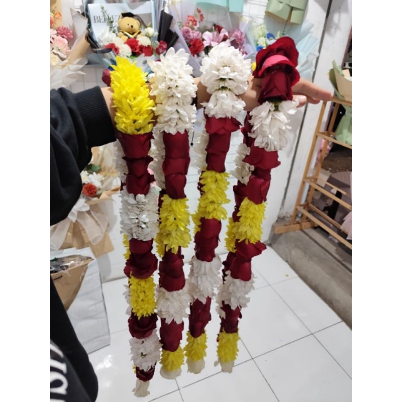 Jual BUNGA KALUNG/bunga kalaung aster+mawar/bunga kalung asli/bunga ...