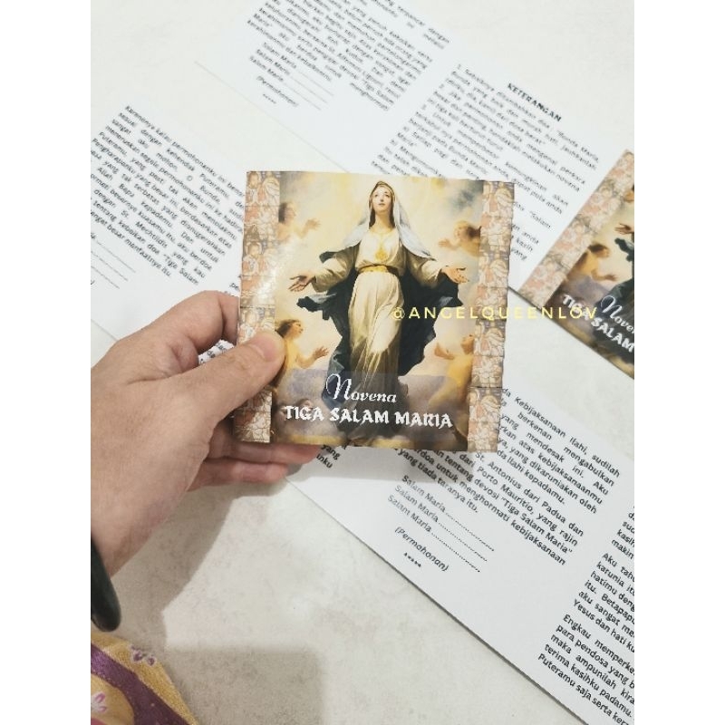 Jual Novena Tiga Salam Maria lipat 4 / Novena 3 Salam Maria | Shopee Indonesia