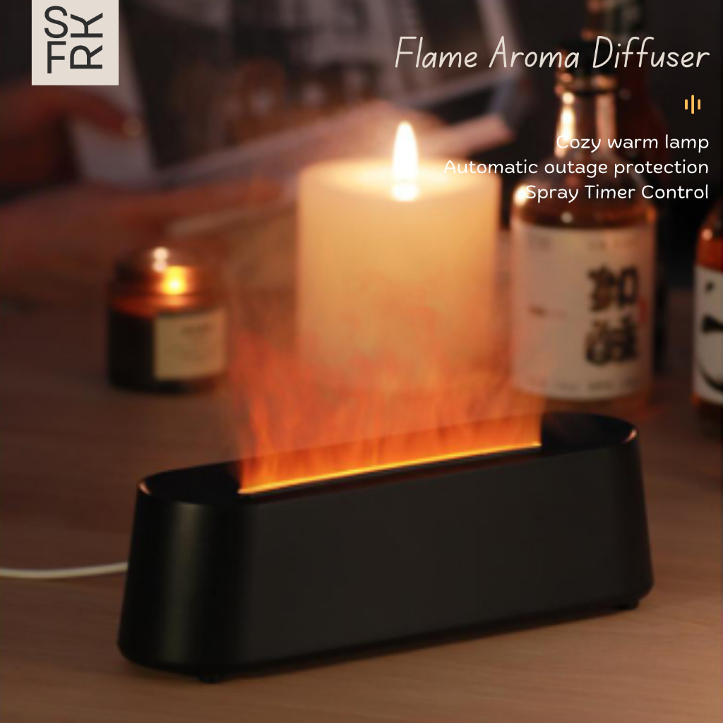 Jual SFKR Flame RGB Air Diffuser Humidifier Ultrasonic Fragrance ...