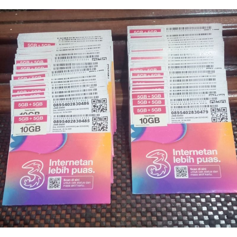Jual Perdana Tri Kuota 10 GB ON | Shopee Indonesia