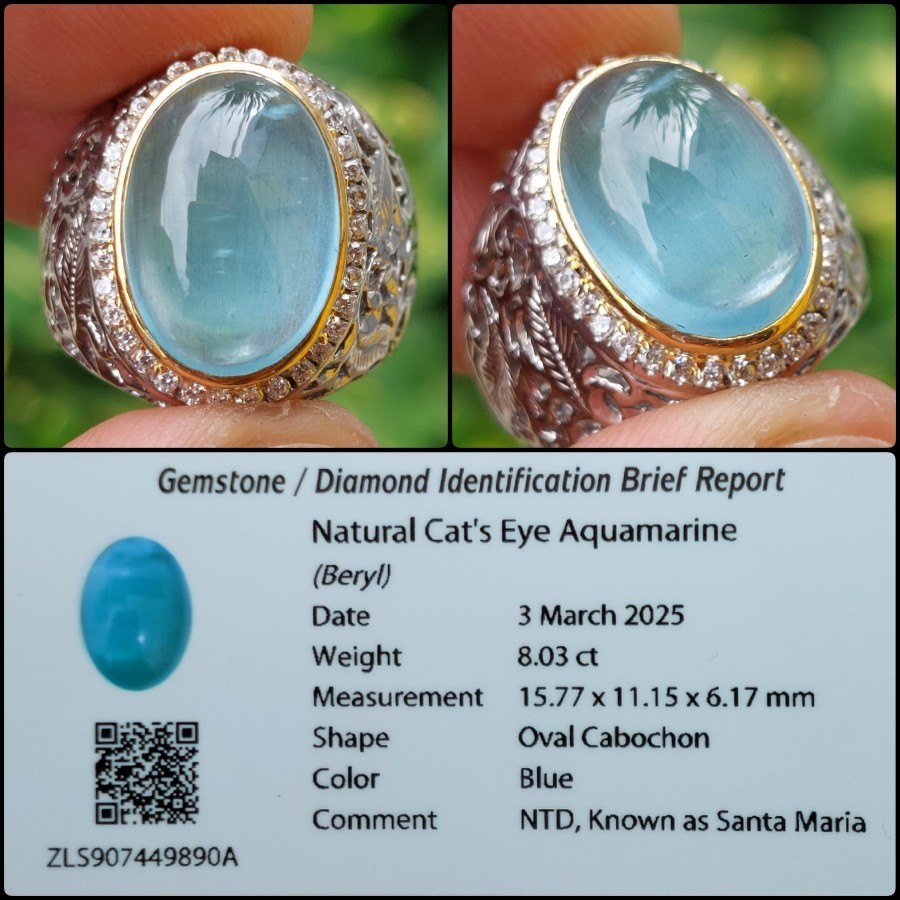 Jual Batu Permata Natural Aquamarine Beryl Crystal Top Color Zamrud ...