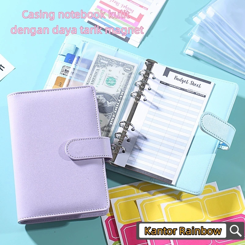 Jual 【Ready】Notebook A6 Dompet Zipper PU Macaron - Buku Catatan ...
