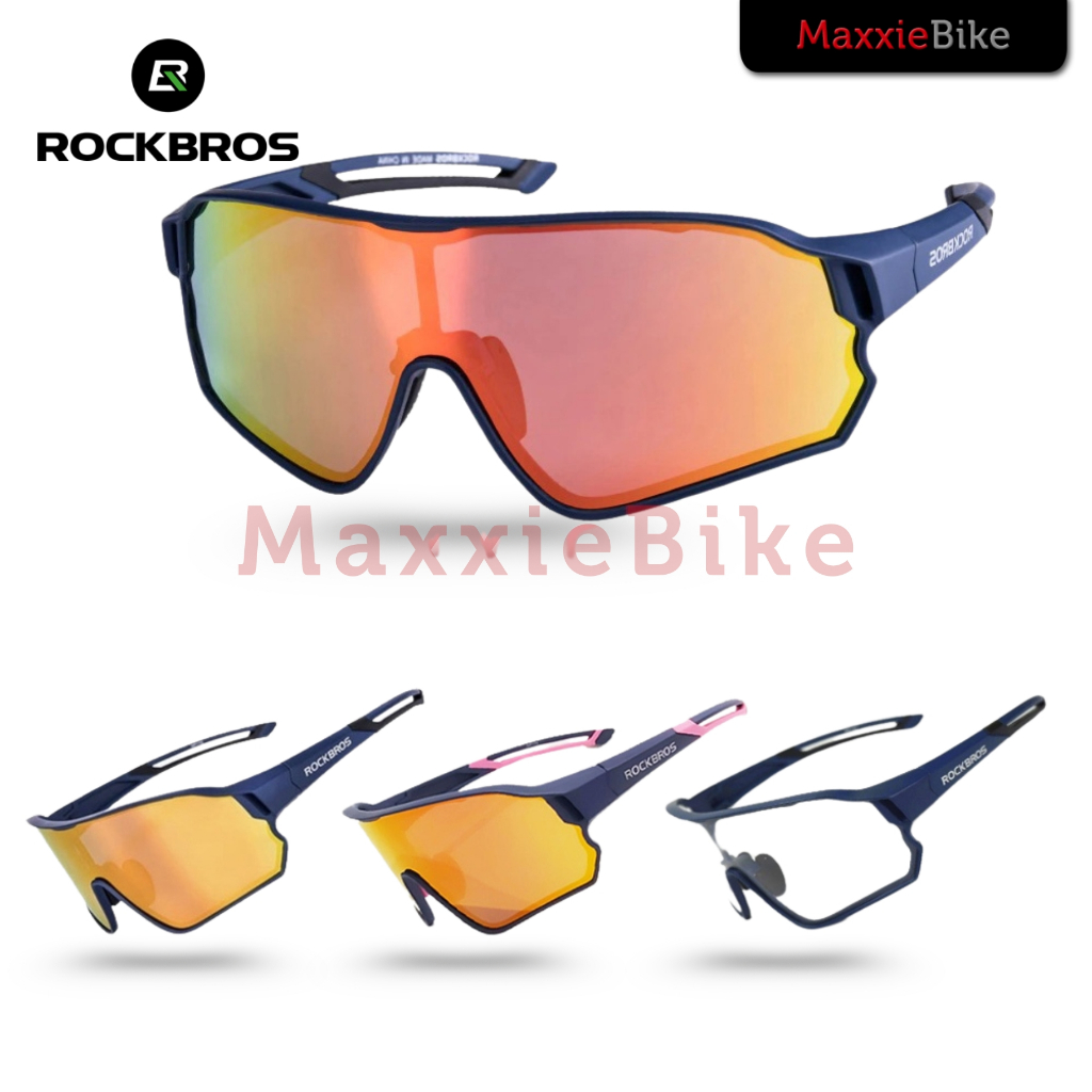 Jual Rockbros 10134 Kacamata Sepeda Colorful Polarized Lens dengan Anti UV | Shopee Indonesia