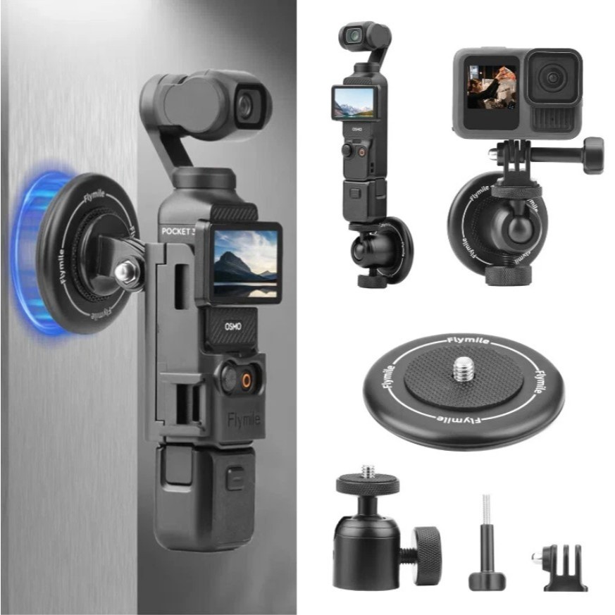 Jual BRDRC Magnetic Base Camera Mount DJI Action 5 Pro / Insta360 X4 ...