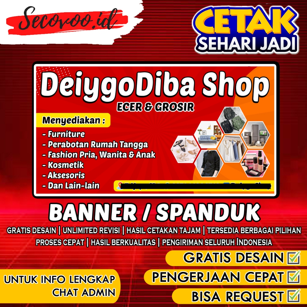 Jual Cetak Spanduk Banner / Benner Murah Kualitas Premium (GRATIS BIAYA ...