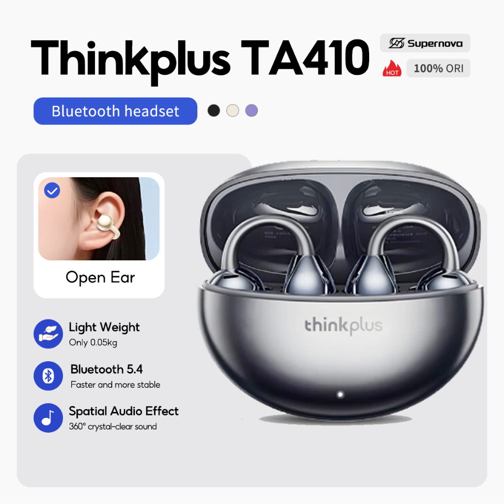 Jual Supernova x Thinkplus TA410 Open Ear Wireless Bluetooth Mini Earbuds Earphone OWS HiFi ...