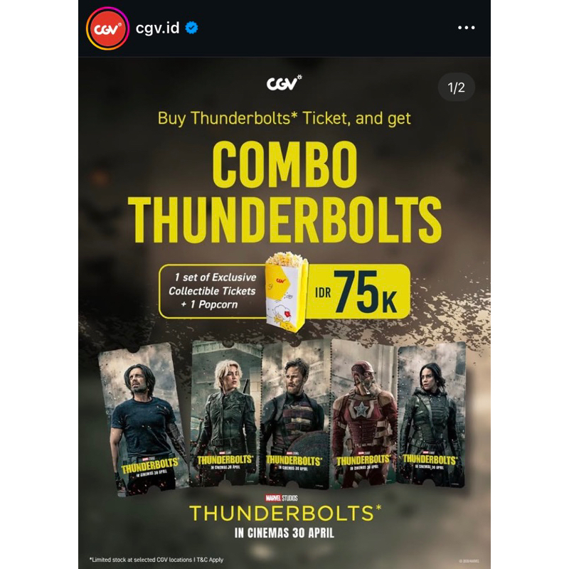 Jual Collectible Ticket New Avengers Thunderbolts Official CGV | Shopee ...