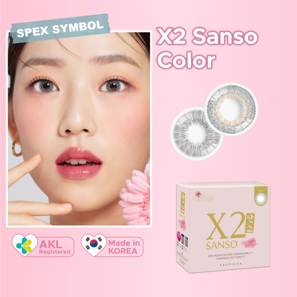 Jual X2 Sanso Color Softlens Varian Pearl | Shadow | Spex Symbol ...