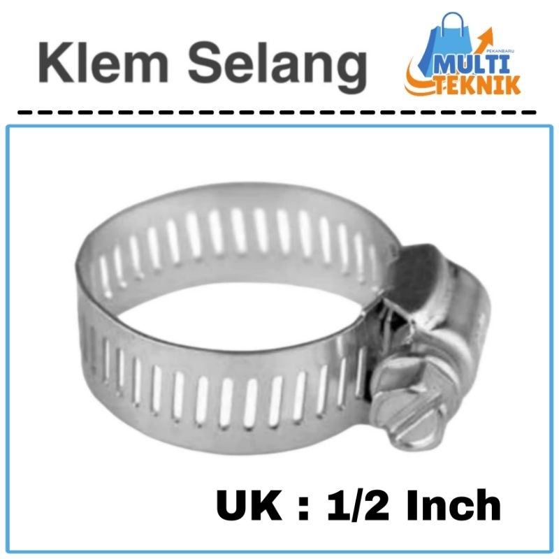 Jual Klem Selang Stainless - Hose Clamp - Penjepit Selang 1/2 Inch 1/2 ...