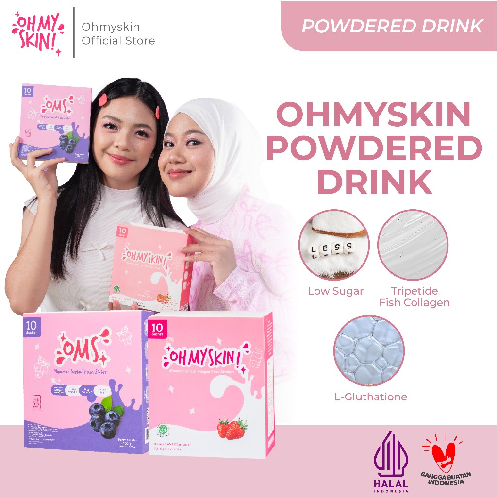 Jual Oh My Skin! Powdered Drink with Collagen and L-Glutathione | Shopee Indonesia
