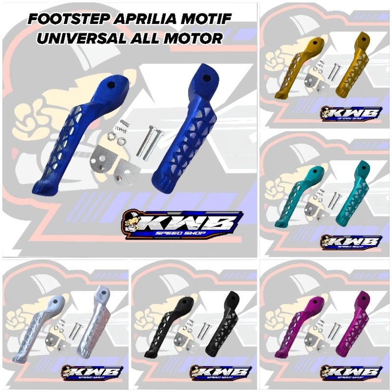 Jual Footstep aprilia motif universal all motor full almunium free baut ...