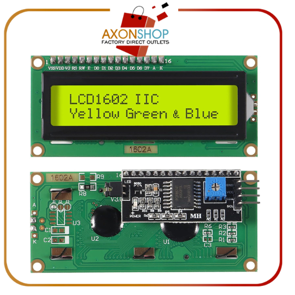 Jual Background Layar Kuning Hijau 1602A Modul IIC LCD Display Yellow ...