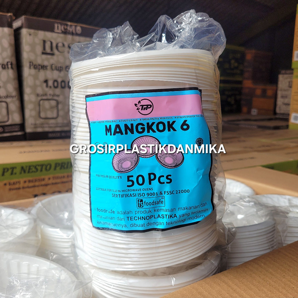 Jual MANGKOK ULIR | MANGKOK PLASTIK PUTIH M6 / MANGKOK MAKAN ULIR ...