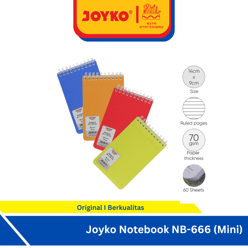 Jual Joyko Note A6 Mini Notebook Diary Agenda Buku Catatan Bergaris NB ...
