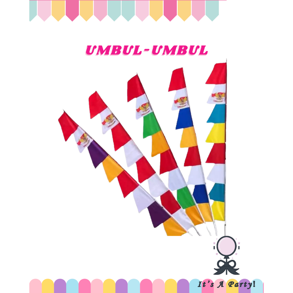 Jual UMBUL UMBUL WARNA WARNI ISI 20 PCS/1 KODI UMBUL UMBUL MERAH PUTIH GARUDA 8 Daun gergaji ...