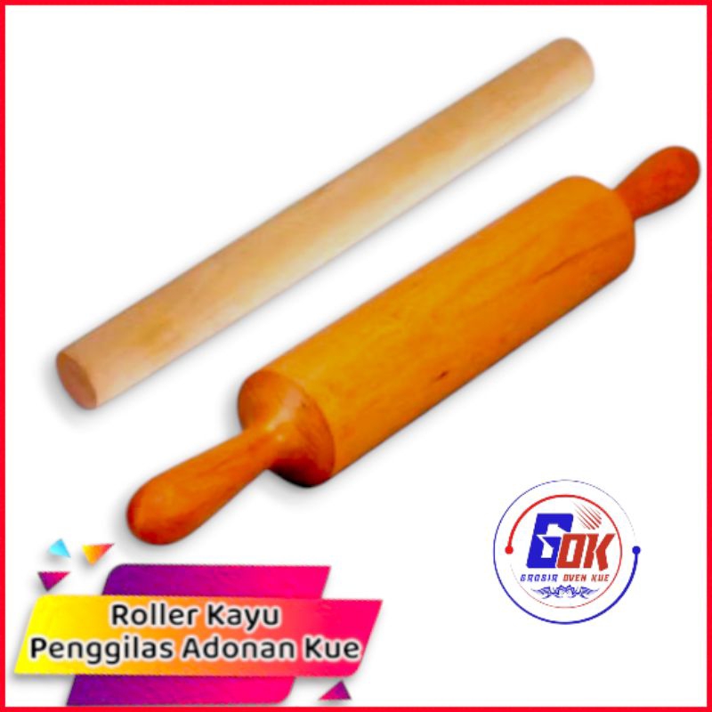 Jual Roller Pin Kayu Perata Adonan Kue / Rolling Pin Kayu | Shopee ...