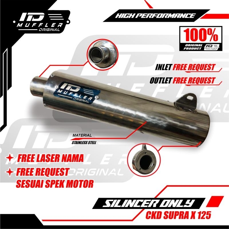 Jual KNALPOT STANDAR RACING CKD SUPRA X125 ORIGINAL ID MUFFLER pnp ...
