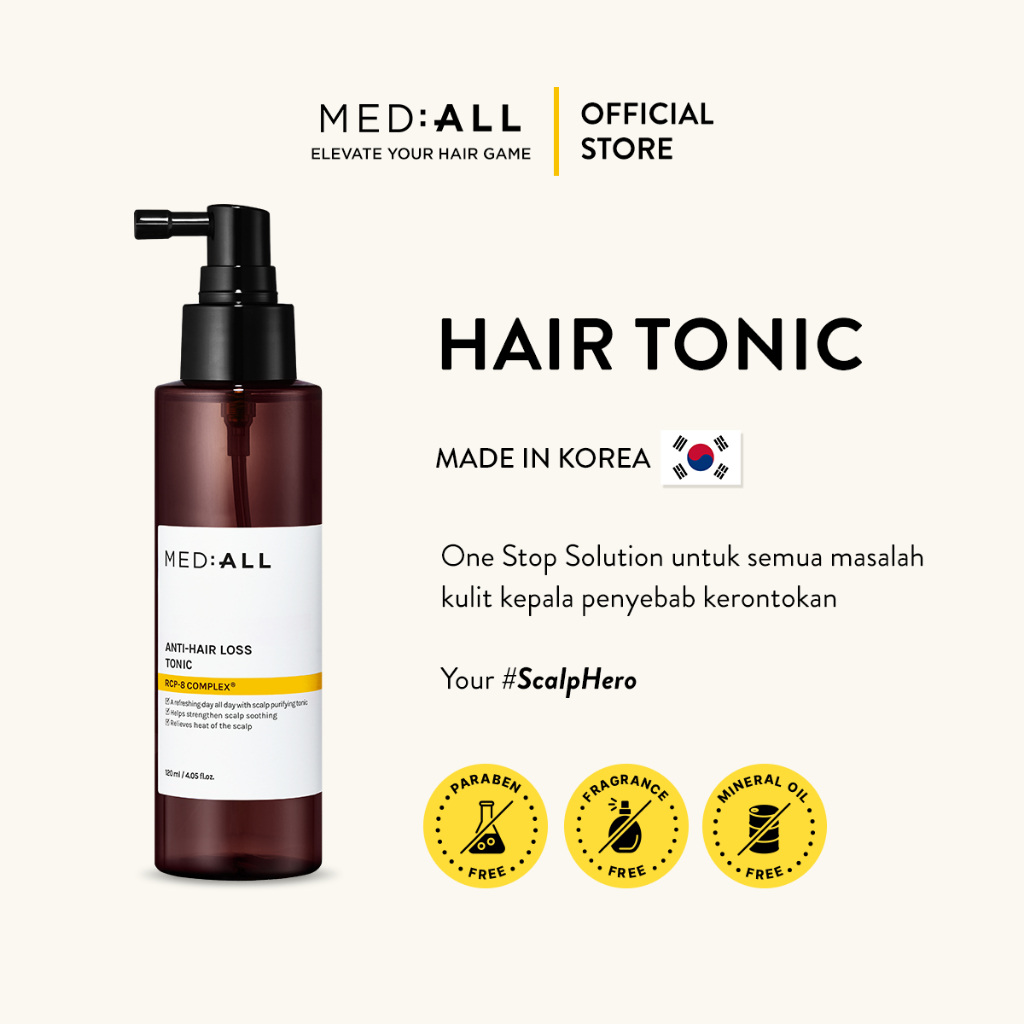 Jual MEDIALL RCP-8 Anti Hair Loss Tonic 120ml // toner rambut rontok ...