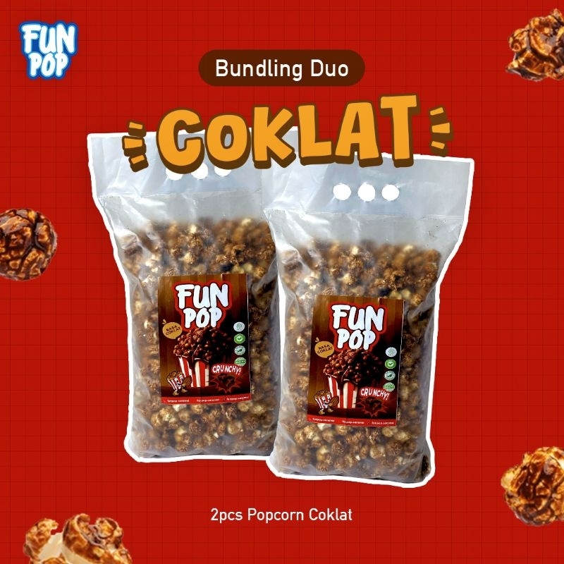 Jual Funpop Popcorn Combo – Double Choco | Shopee Indonesia