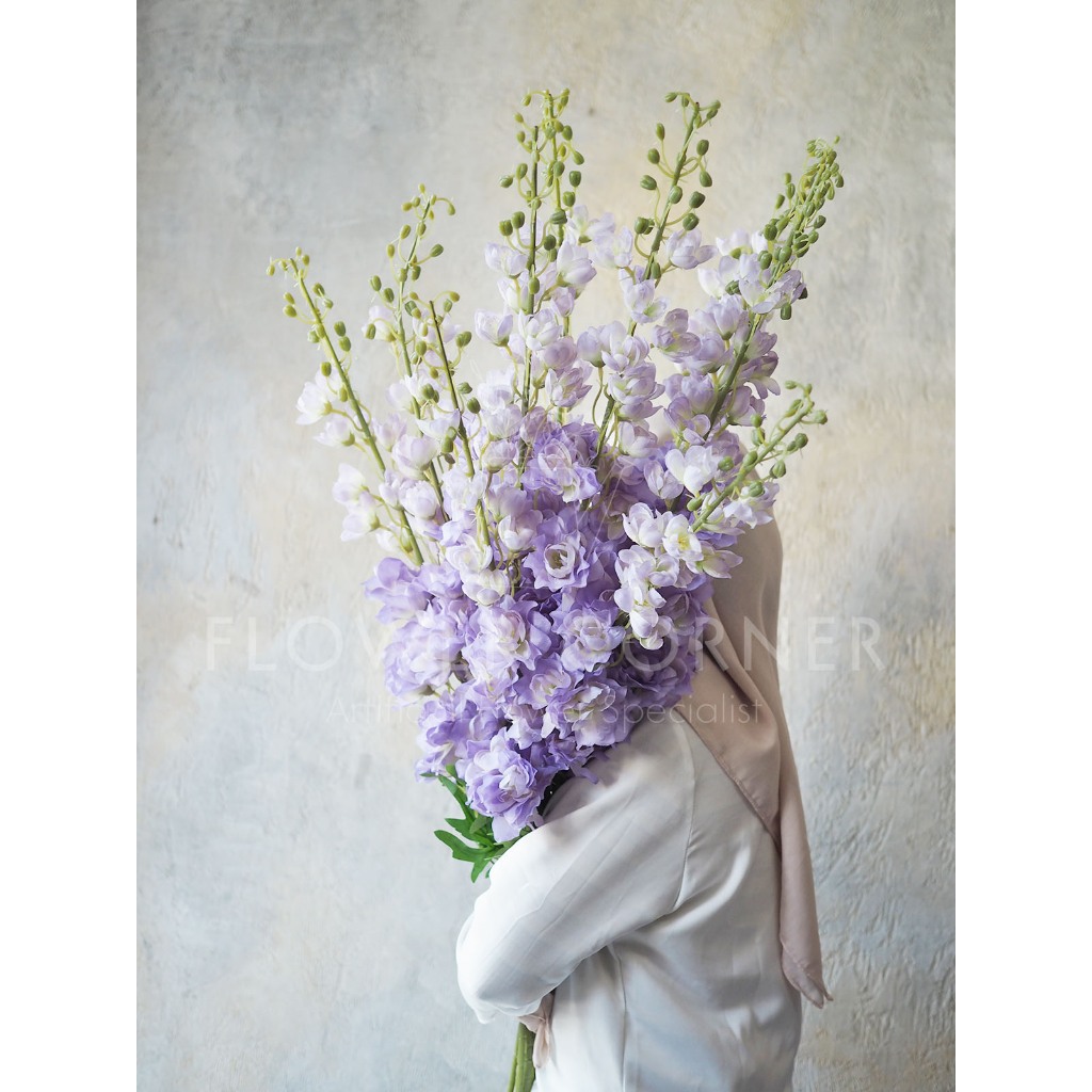 Jual Bunga Artificial Delphinium Premium Realistic (B24177) | Shopee ...