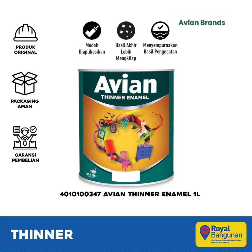 Jual Thinner AVIAN Enamel 1L Pengencer Semua Jenis Cat Kayu Besi | Shopee Indonesia