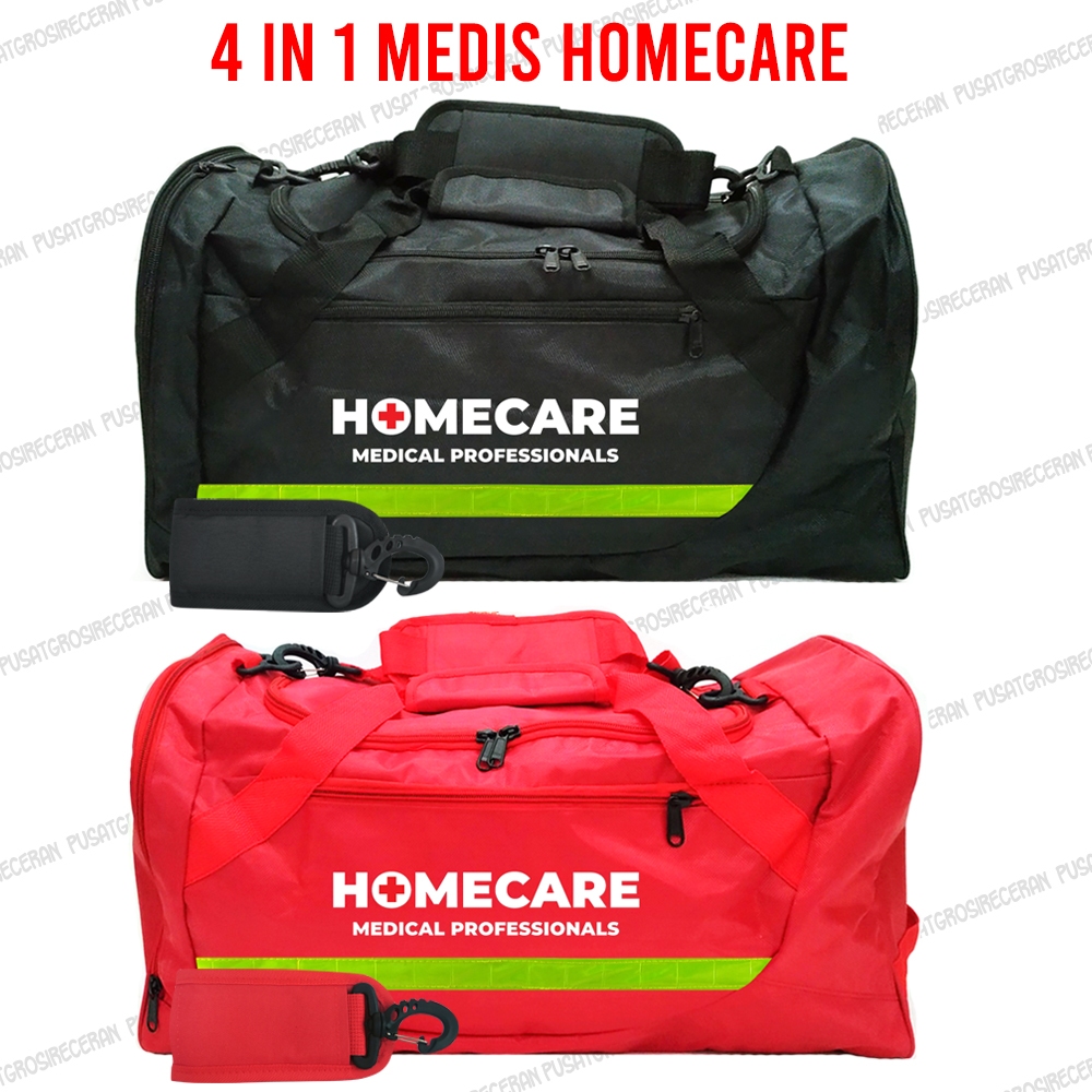 Jual 4IN1 HomeCare Jumbo Medical Bag Travel Tas Medis P3K Ransel ...