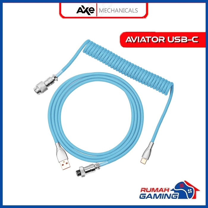 Jual AXE MECHANICALS - Premium Aviator Coiled Cable - Blue - Mechanical ...