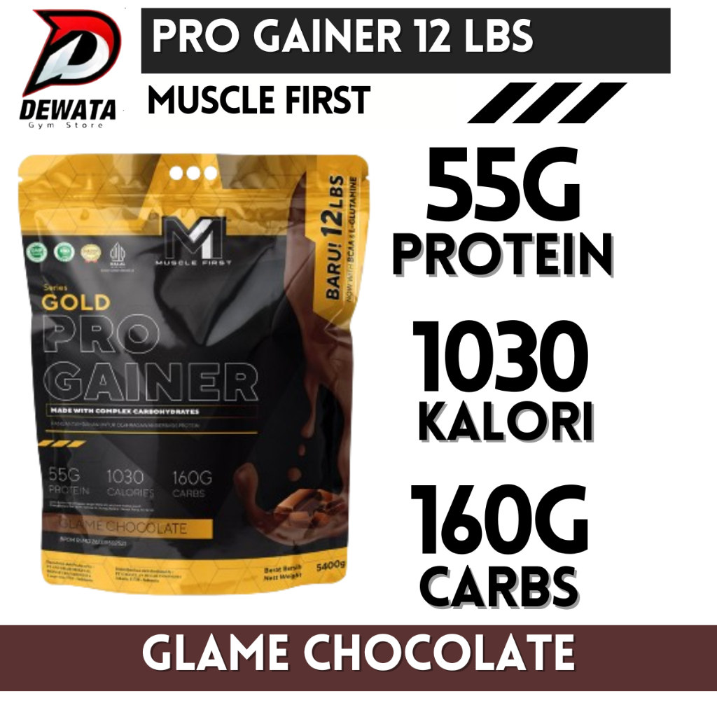 Jual Muscle First M1 Pro Gainer 12 lbs Susu Protein Mass Bulking 12lb ...