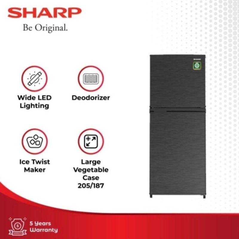 Jual BATAM - SHARP SJ236MNHS SJ 236 MN HS lemari es kulkas 2 pintu 205 ...