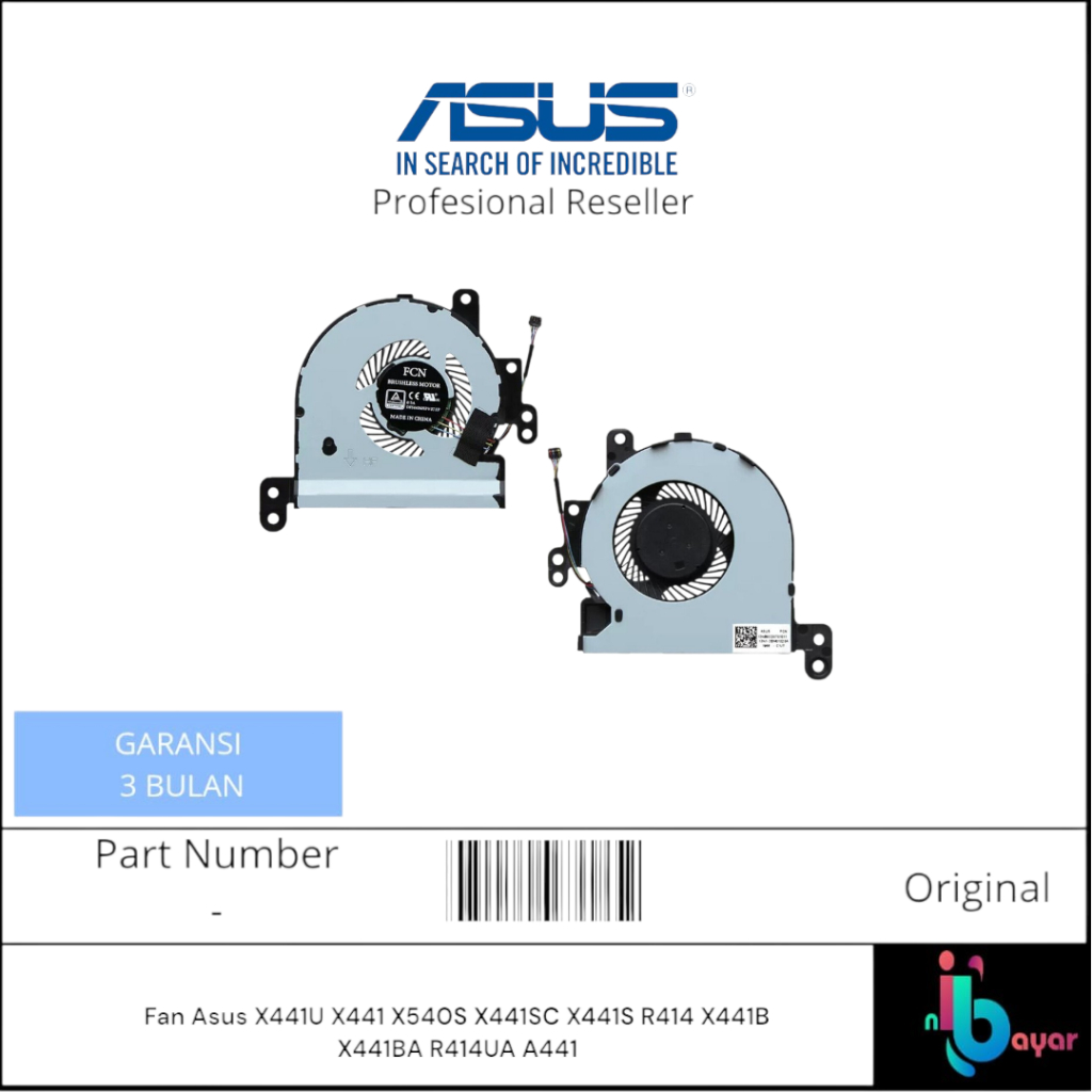 Jual Fan Asus X441U X441 X540S X441SC X441S R414 X441B X441BA R414UA A441 | Shopee Indonesia