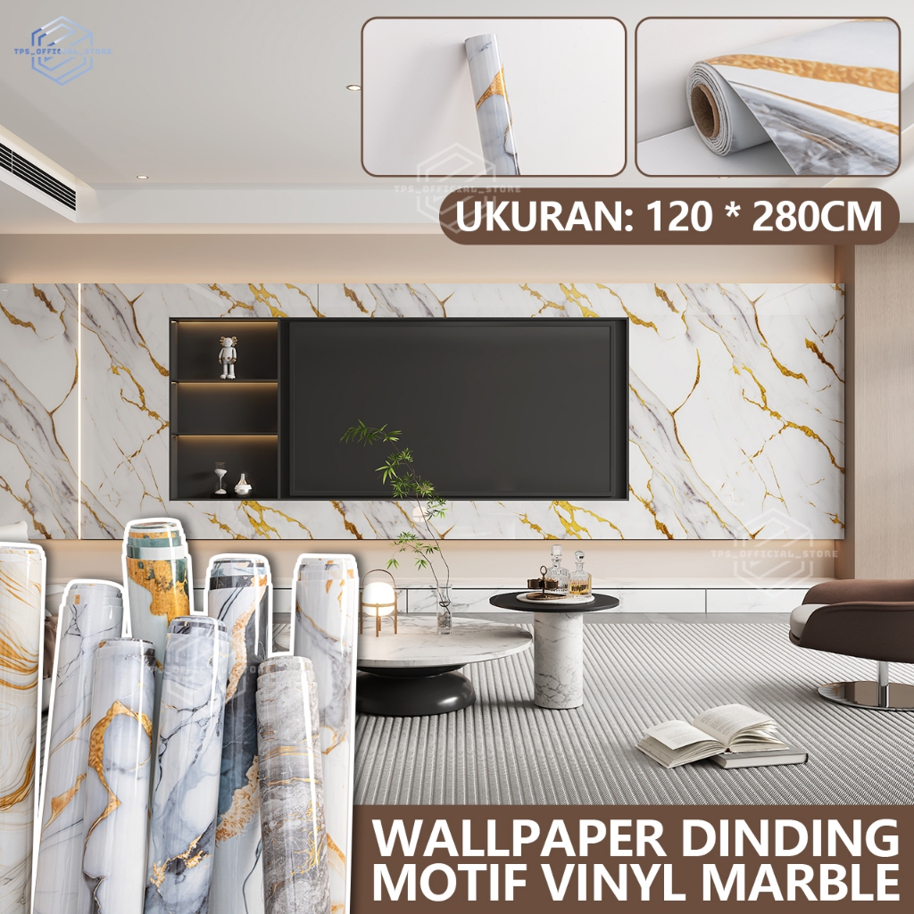 Jual Wallpaper Dinding Motif Vinyl Marble Foam Roll Sticker Kamar ...