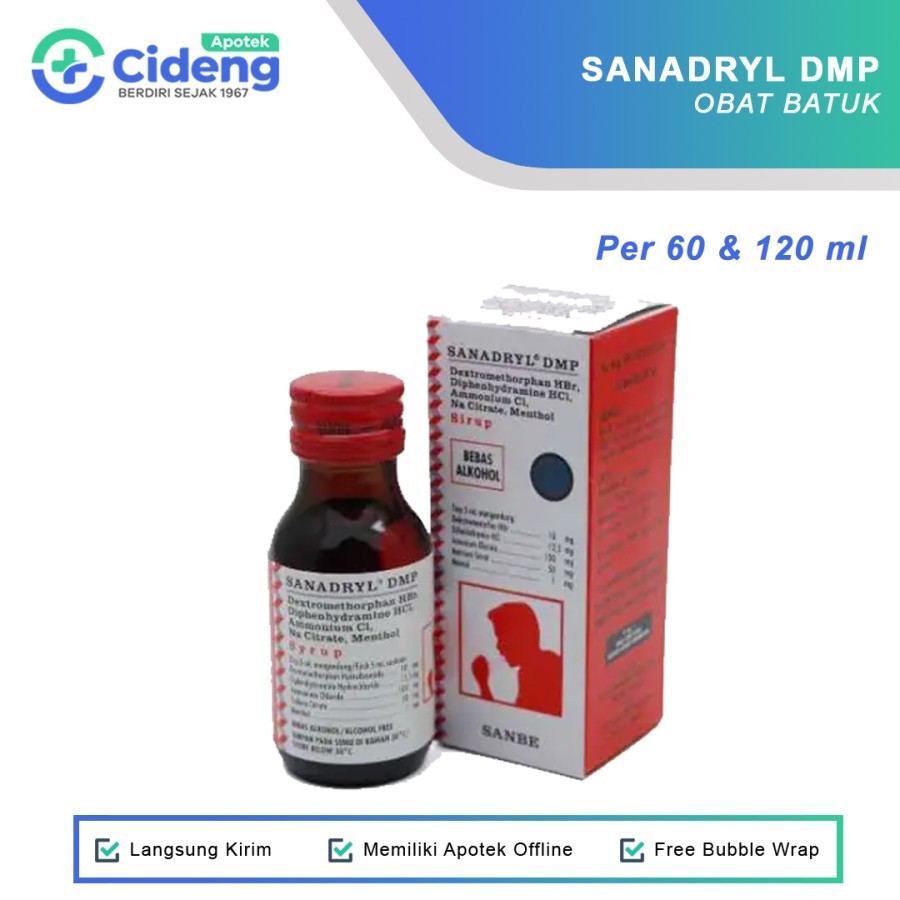 Jual SANADRYL DMP OBAT BATUK SYRUP | Shopee Indonesia