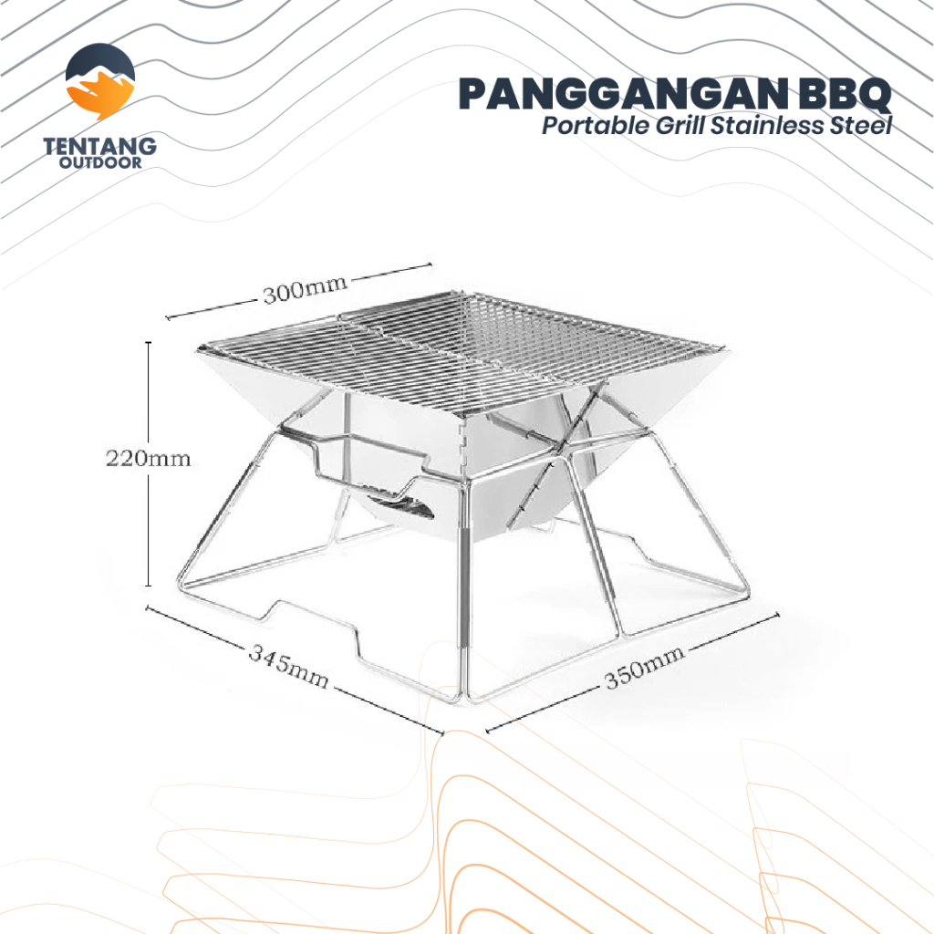 Jual Panggangan BBQ Portable Grill Stainless Steel Grill Stove Camping ...