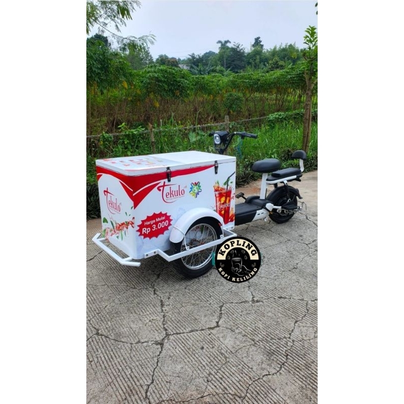 Jual Custom Gerobak Kopi Keliling Sepeda Listrik | Shopee Indonesia