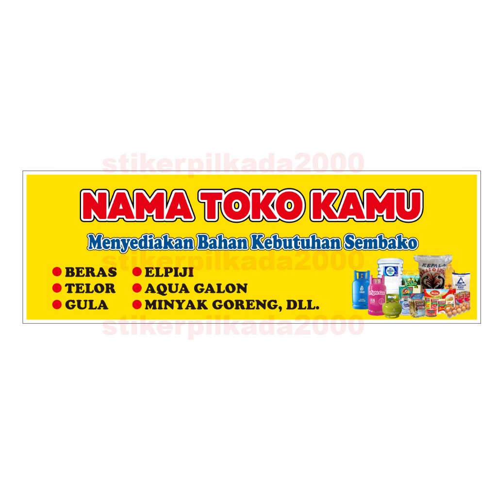 Jual BANNER FLEXY TOKO SEMBAKO (CUSTOM) | Shopee Indonesia