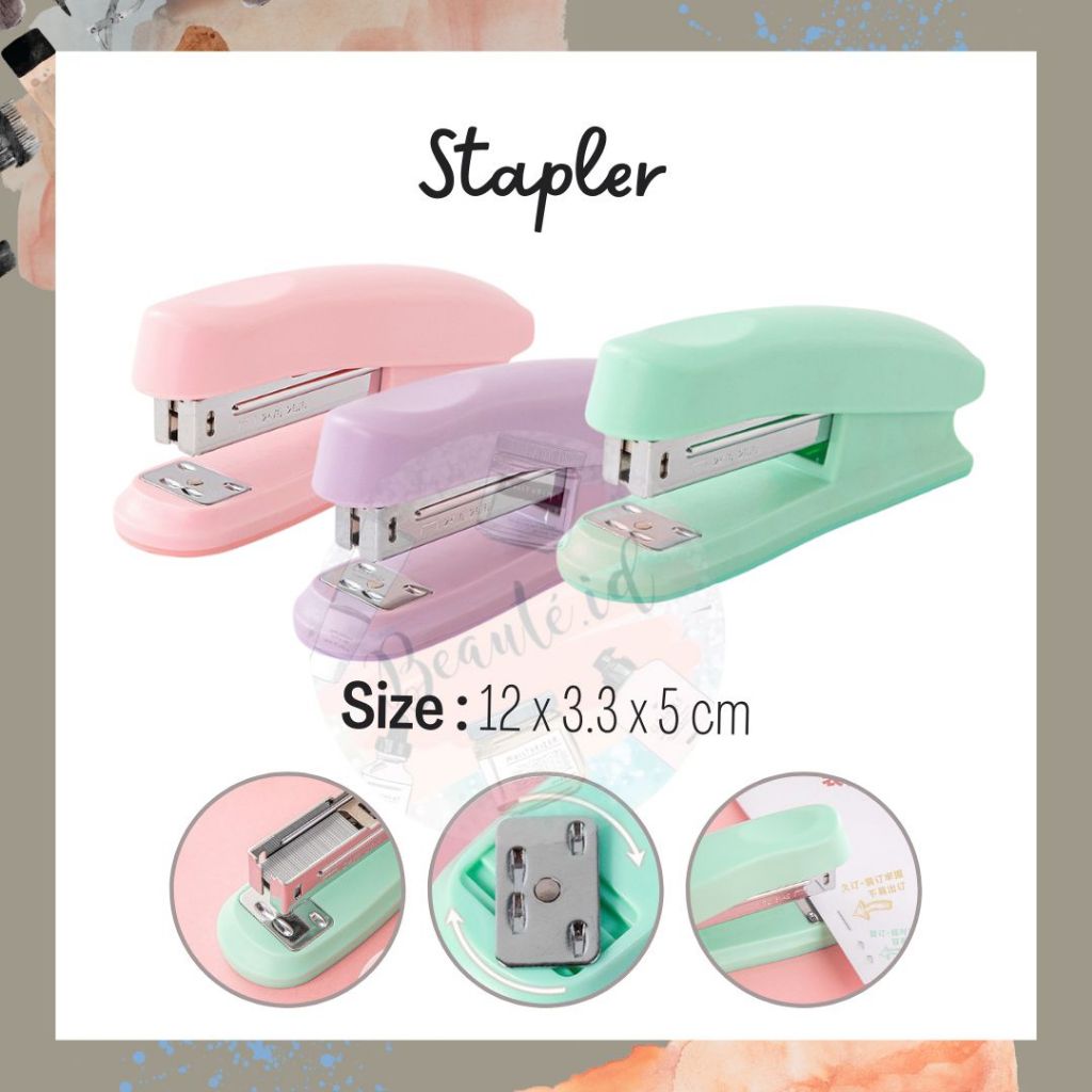 Jual Stapler Jepretan Warna Pastel Jepit Kuat, Muat 50 Staples, Desain ...