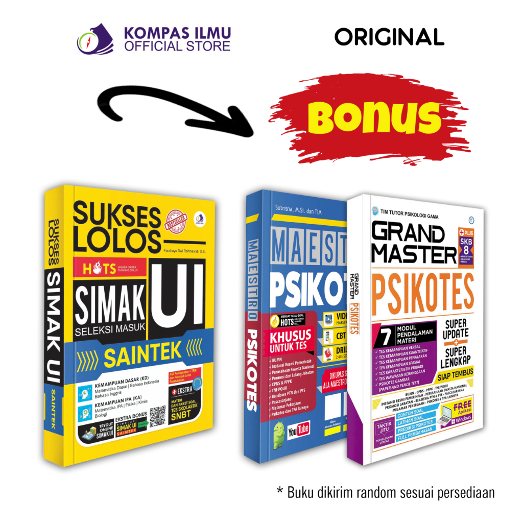 Jual Buku SIMAK UI 2025 - Sukses Lolos SIMAK UI SAINTEK Terupdate Full ...