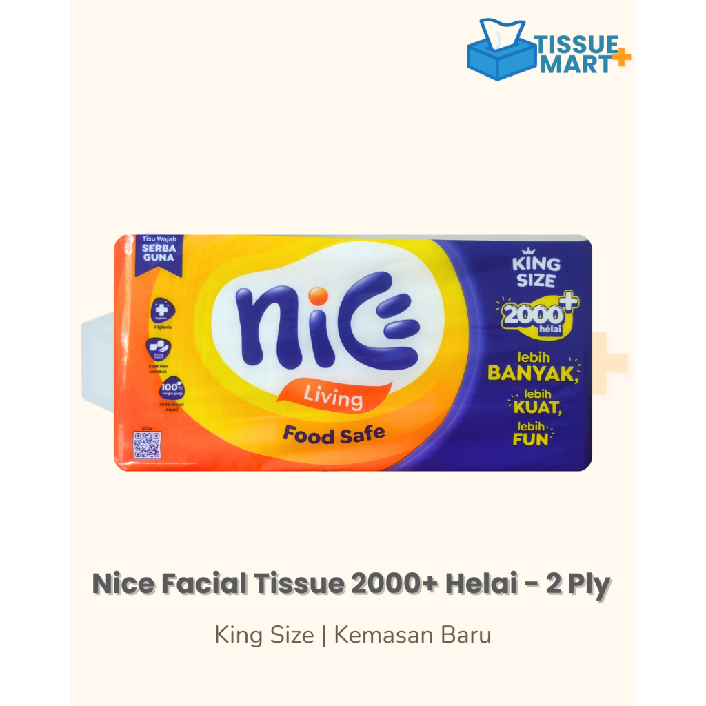 Jual Tisu Nice 2000+ Helai 2 Ply King Size Tisu Facial Kemasan Kiloan 1000gram Kemasan Baru # ...